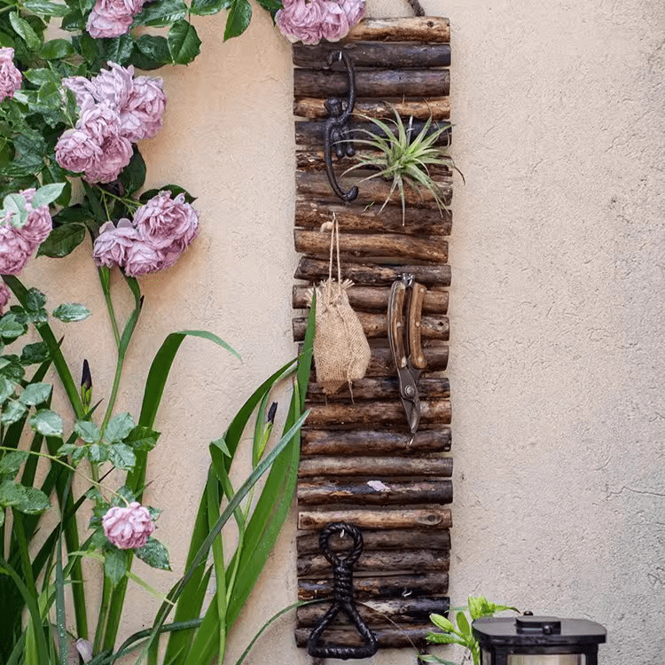 Rustic Wood Ladder Wall Décor Tool Organizer – RusticReach