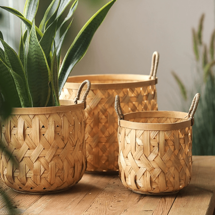 Bamboo Woven Storage Basket – RusticReach