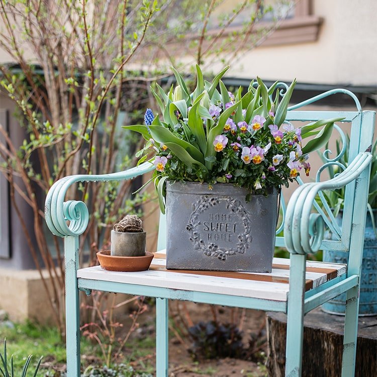 Iron Carry Flower Pot Gray Sweet Home – RusticReach