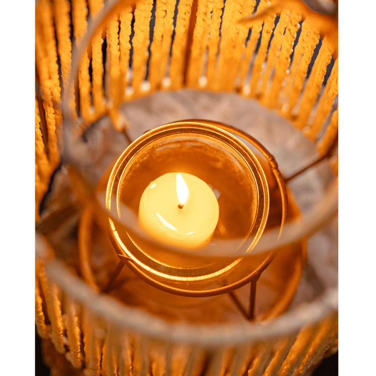 Portable Lantern Candle Holder Rope Paper Lantern – RusticReach