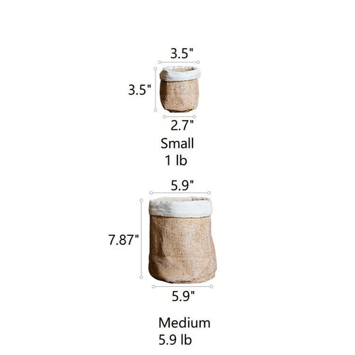 Paper Bag Style Concrete Garden Pot – RusticReach