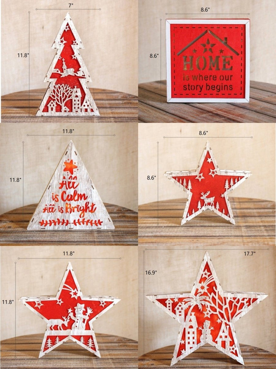 Christmas Decorative Light Box in Red – RusticReach