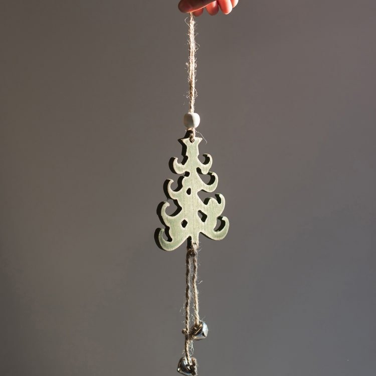 Christmas Wood Santa Deer Tree Ornament Randomly Picked Set of 10 ...