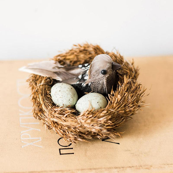 Artificial Bird Nest Ornament Randomly Picked Set of 2 – RusticReach
