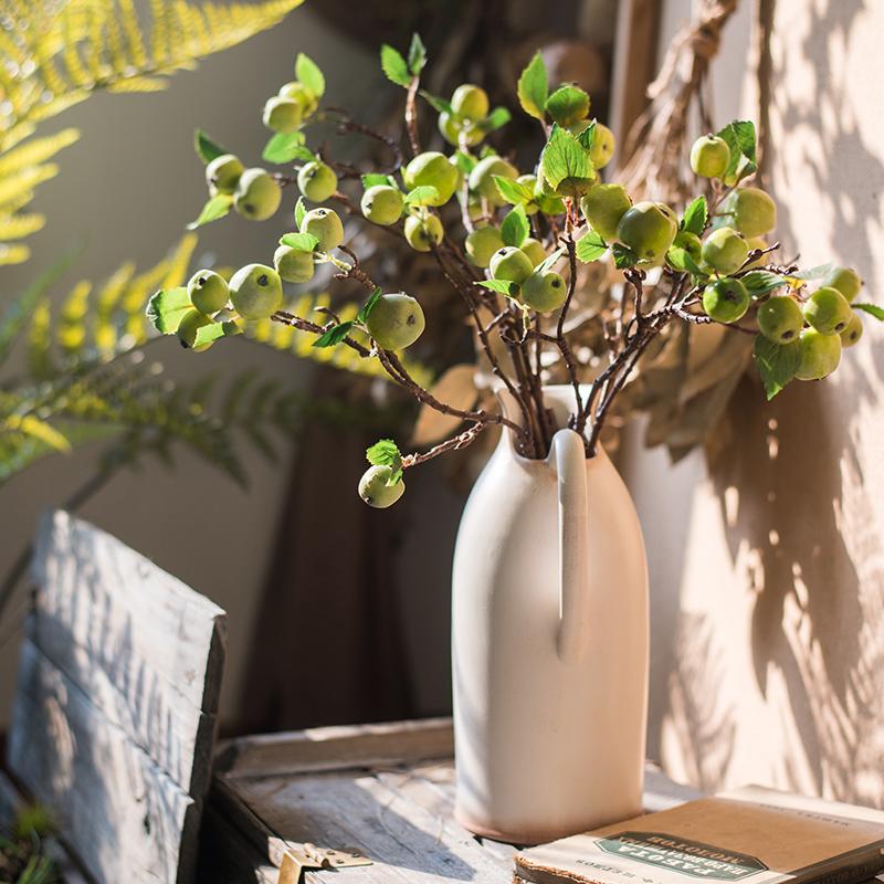 Artificial Fruit Mini Apple Stems in Green 23" Tall Silk Plant ...