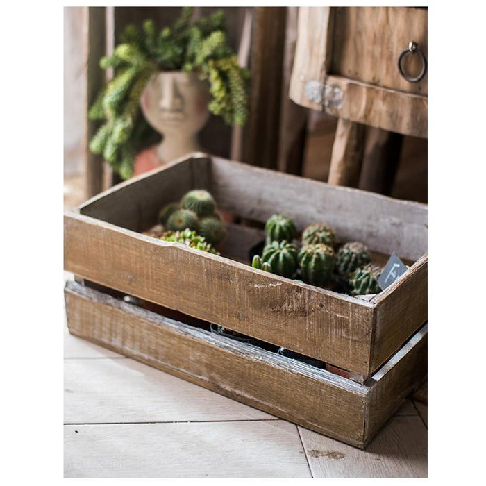 Rectangular Solid Wood Crates – RusticReach